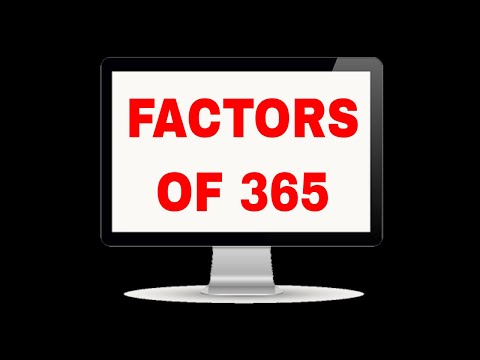 Factors of 365