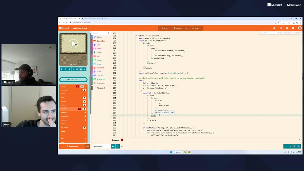 Working on a tilemap layer extension in MakeCode Arcade!