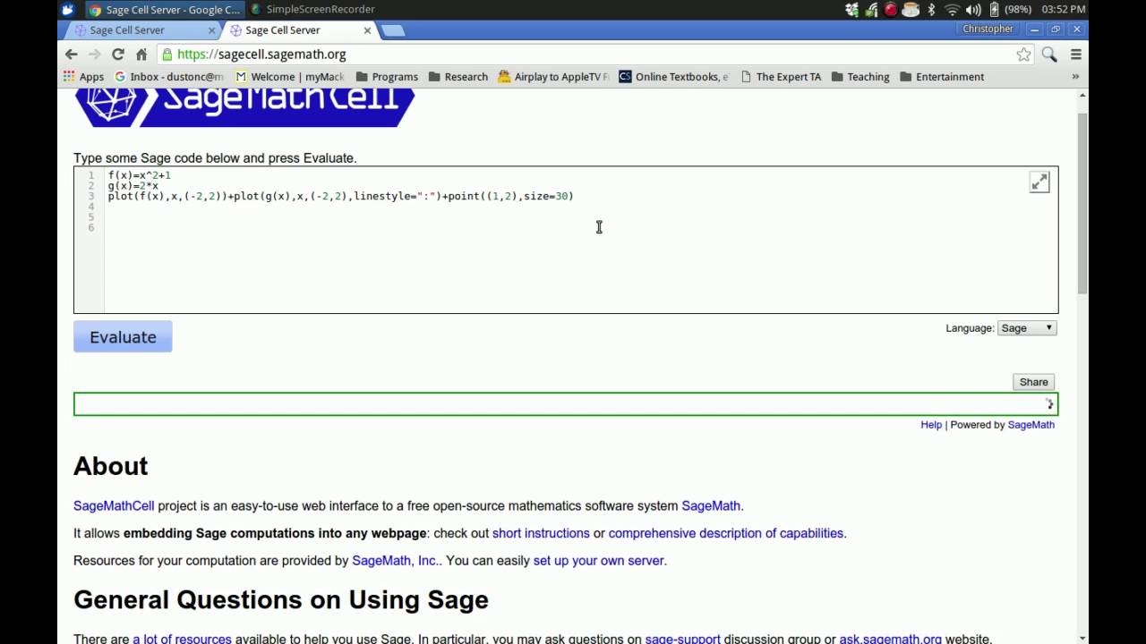 Simple Plotting in Sage