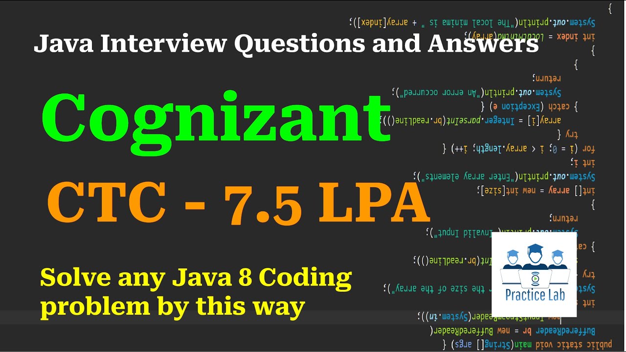 2. Cognizant Interview | Java Coding Interview Question Answers