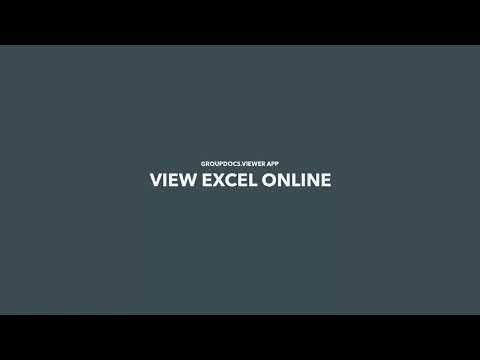 How to open and view Excel files in a browser | GroupDocs.Viewer App Tutorial