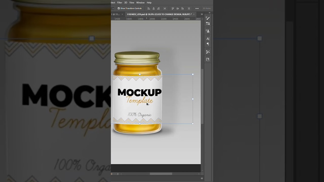 Bottle Label Mockup in Photoshop #shorts #photoshop