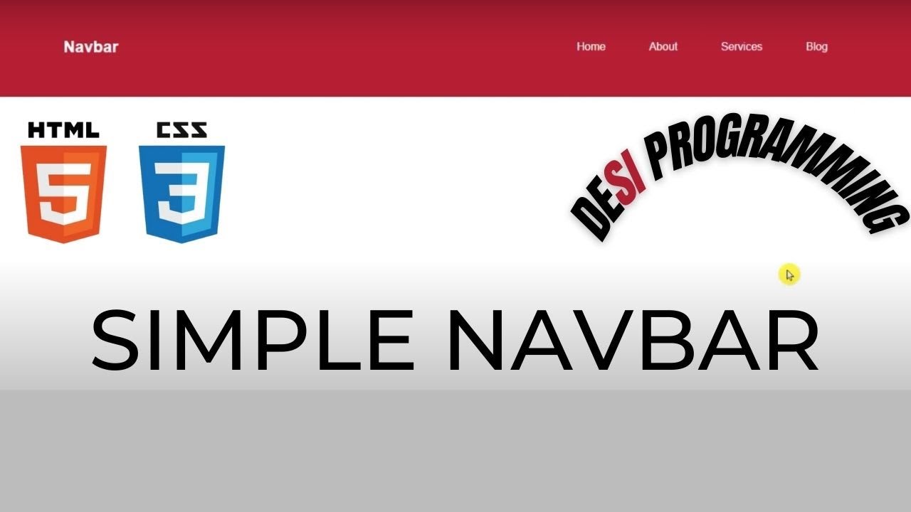 #1 - Simple Navbar | HTML CSS 10 Practice Projects For Beginners | 2022 | In Hindi
