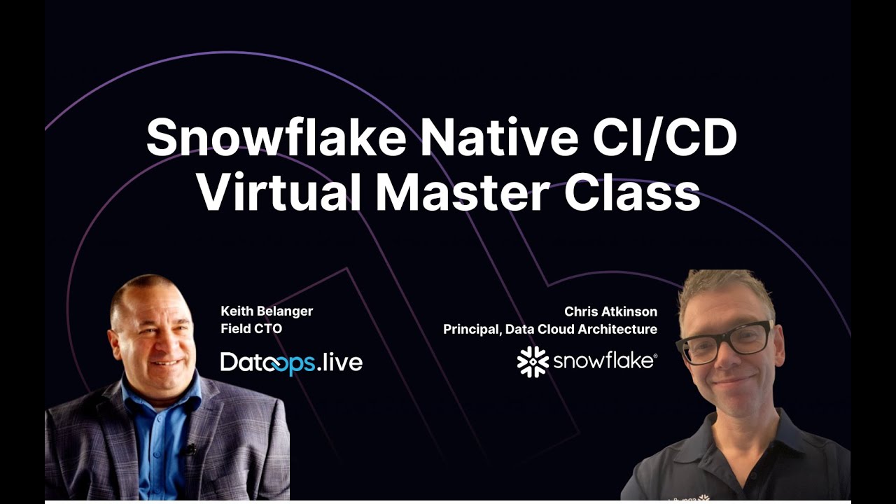 DataOps.live Webinar - Snowflake Native CI CD Master Class - Sept 2025