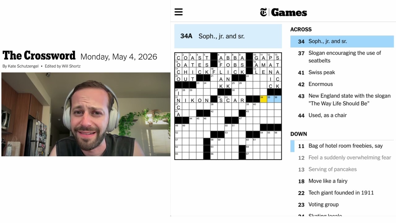 Testing a New Crossword Strategy | NYT New York Times Crossword May 4, 2026