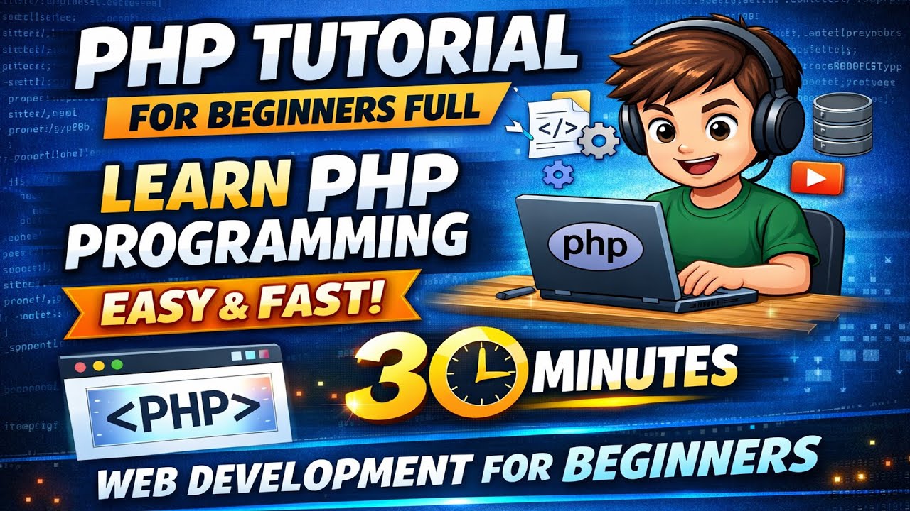 PHP Tutorial for Beginners Full | Master PHP Programming in 30 Minutes