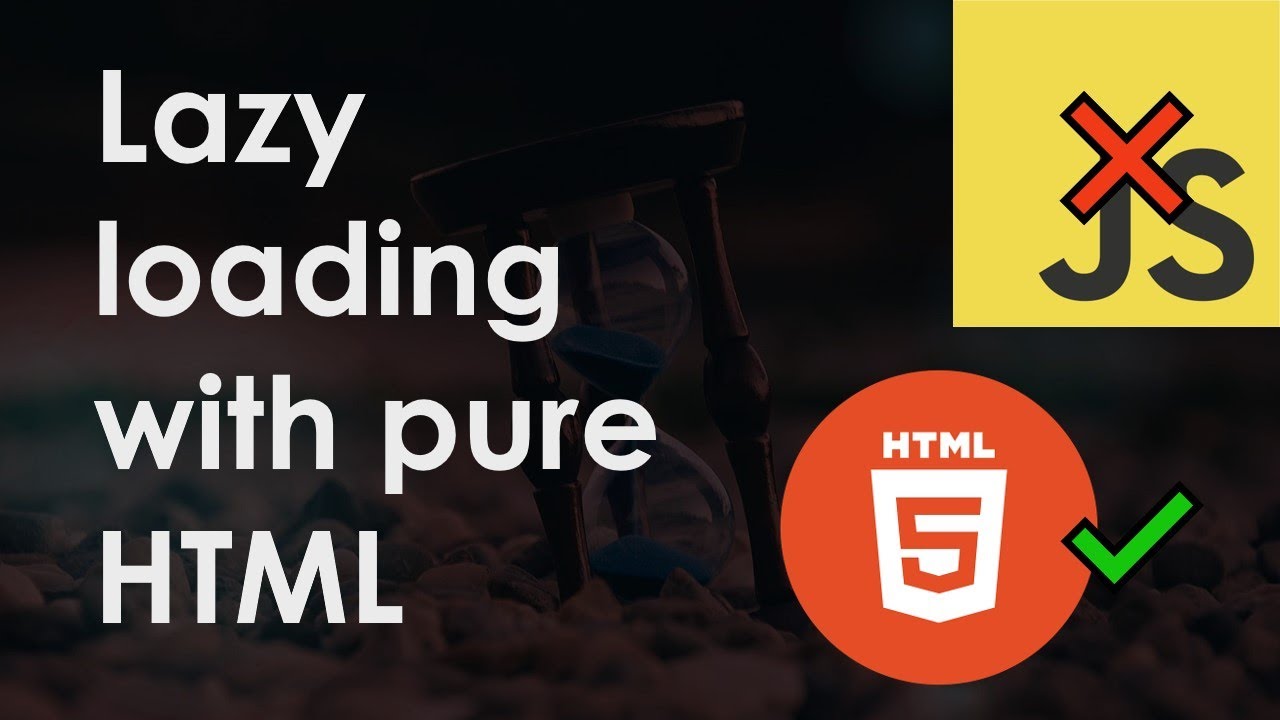 Lazy image loading with pure HTML5