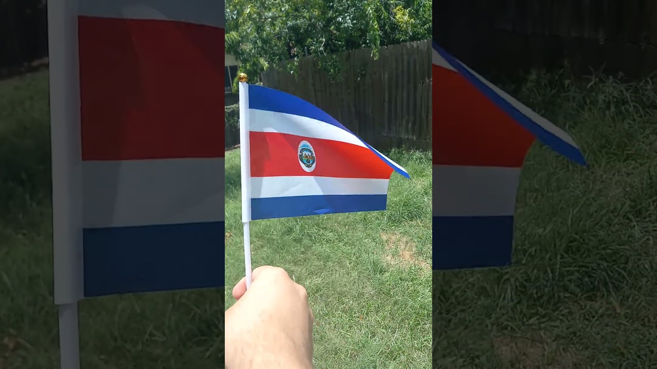 Flag of Costa Rica waving in the wind