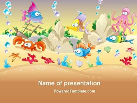 Under the Sea PowerPoint Template by PoweredTemplate.com