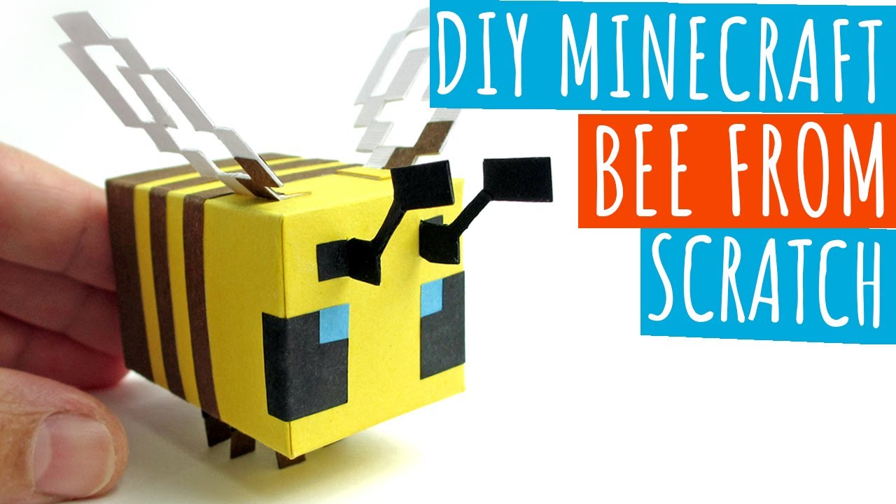 DIY Minecraft Bee From Scratch | Minecraft Papercraft Bee | Paper Crafts