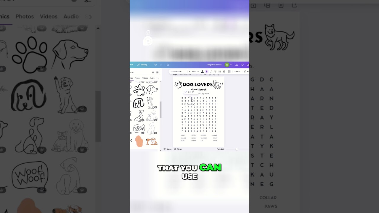 Create Word Search Puzzles Using Canva & ChatGPT