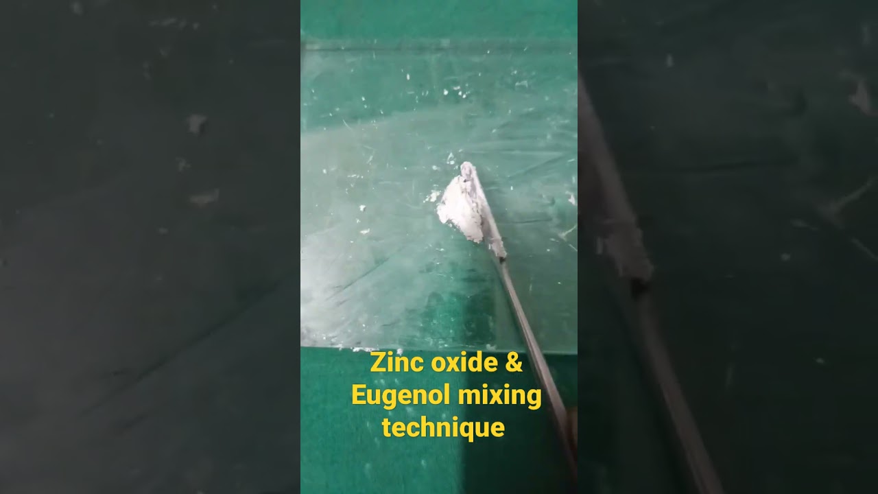 zinc oxide powder and eugenol mixing technique