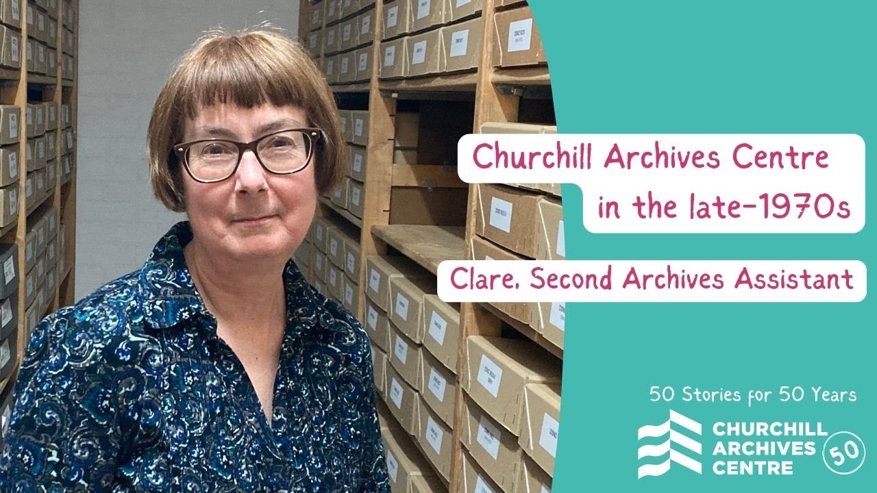 The second Archives Assistant at Churchill Archives Centre