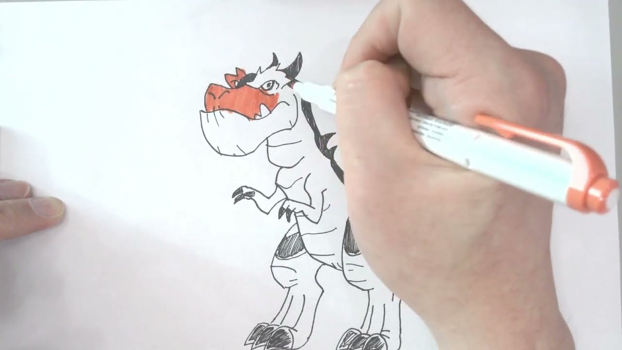 How to draw 238: Devil Dinosaur