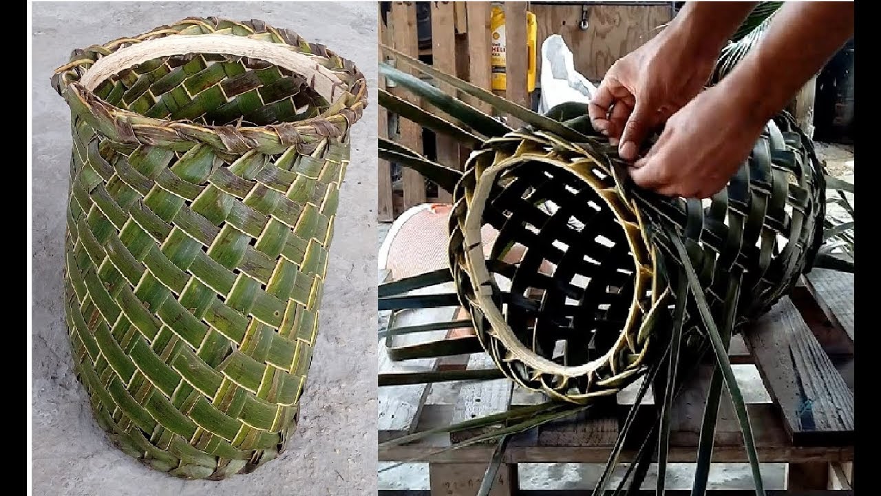 How to weave a coconut leaf basket - Part 1