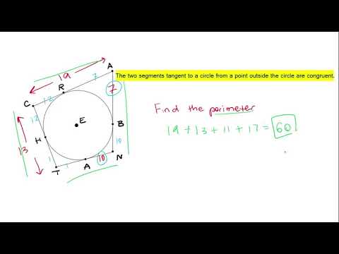 Tangent Theorem (Circles) - Finding Perimeter