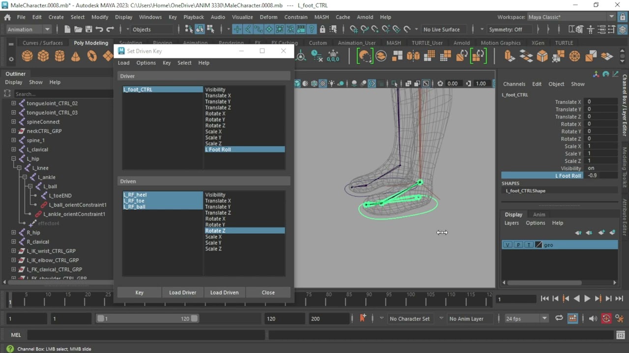 Character Rig - Reverse Foot Rig - Part 2