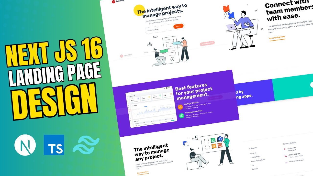 Build & Deploy a Stunning Landing Page with Next.js 16, TypeScript & Tailwind CSS