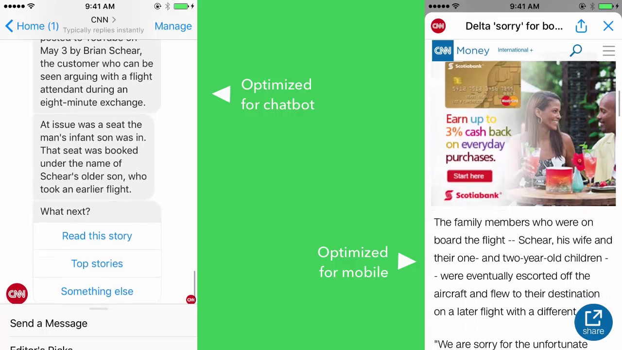 Optimizing content for a chatbot