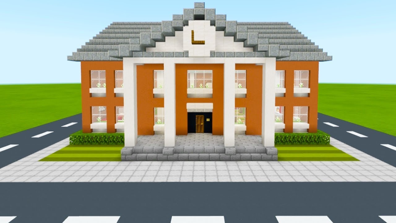 Minecraft Tutorial: How To Make A Town Hall Part 1 