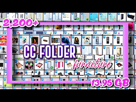13.95 GB SIMS 4 FURNITURE CC FOLDER 2,200+ ITEMS | TrinityRarity