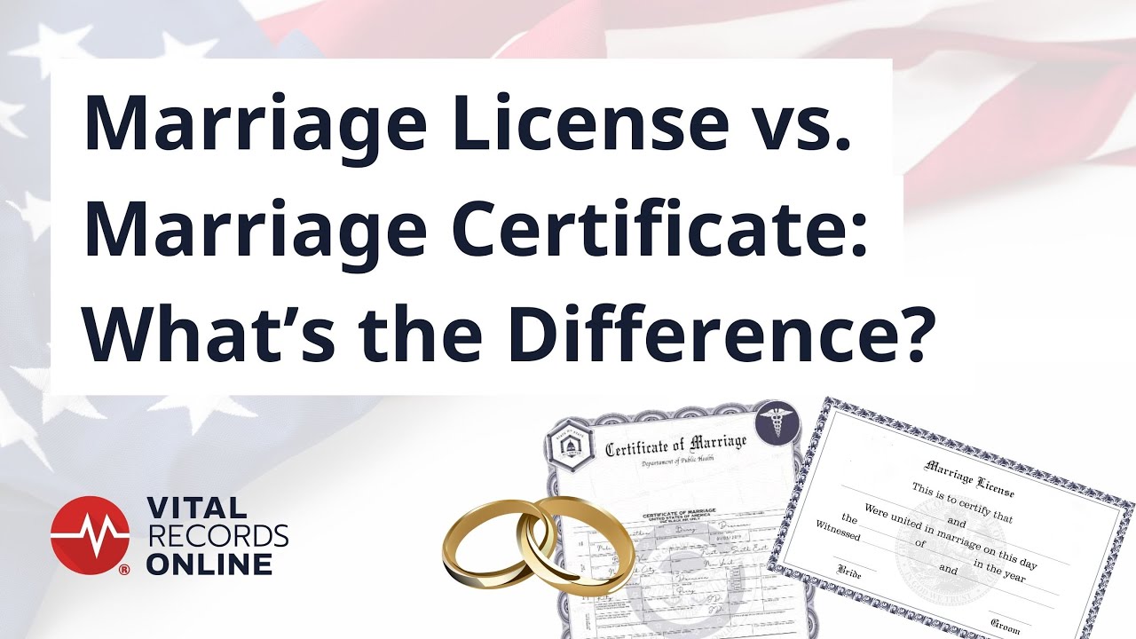 Marriage License vs. Marriage Certificate: What’s the Difference? | Vital Records Online
