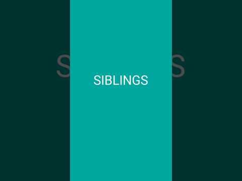 SIBLINGS Meaning #meaning #siblings