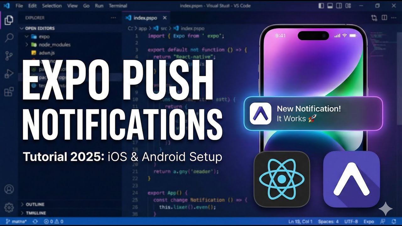 React Native Expo Push Notifications Tutorial (2025) - iOS & Android Setup | amplifyabhi
