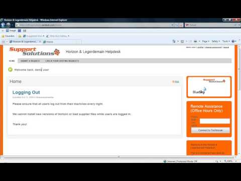 How to use the support solutions help desk