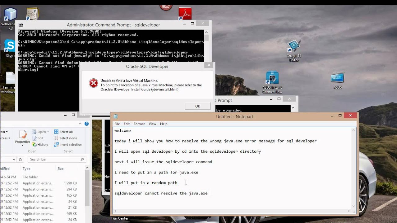 How to reset java exe path on sql developer
