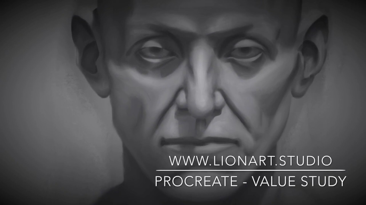 Lighting & values - a study in Procreate