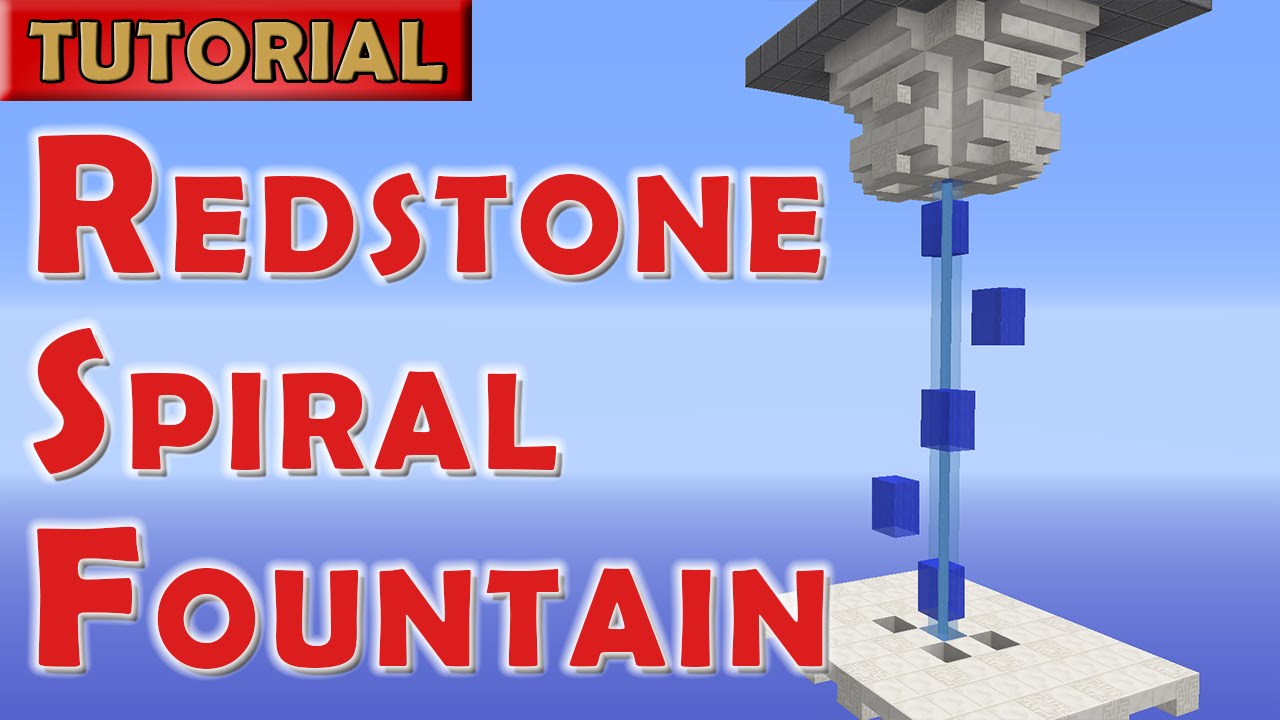 Minecraft Tutorial: Redstone Spiral Fountain