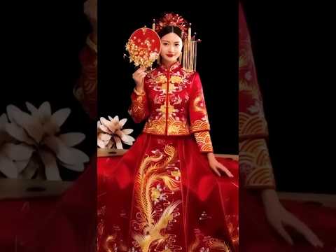 Chinese Wedding Dress in Elegant Red