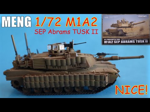 Meng 1/72 M1A2 SEP Abrams TUSK II model review