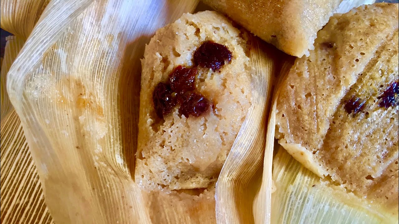 SWEET TAMALES WITH RAISINS AND CINNAMON - (step by step)