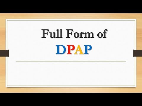 Full Form of DPAP || Did You Know?