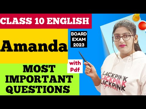 Amanda class 10 english question answer|Amanda question answer class 10|Amanda Important Questions