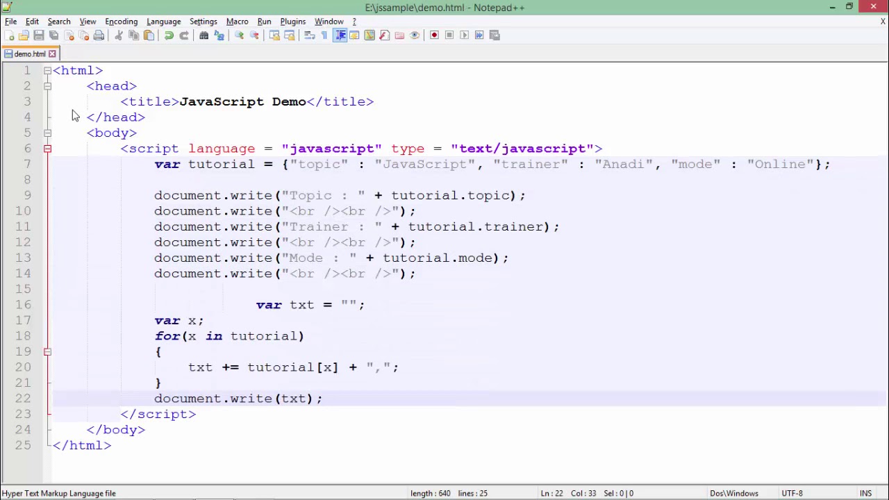 JavaScript - Objects