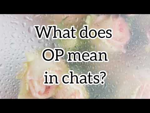 What does OP mean in chats | OP mean | Infovilla #vocabulary #OP #op #youtube #Infovilla