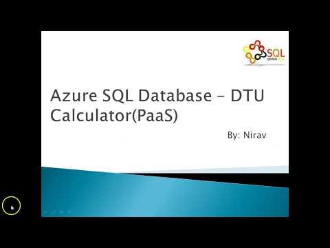 Azure SQL Database DTU Calculator