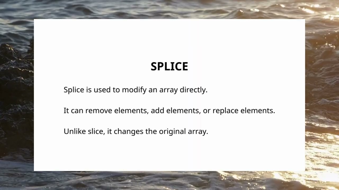 [JavaScript Array] Slice vs Splice Explained in 5 Minutes With Examples