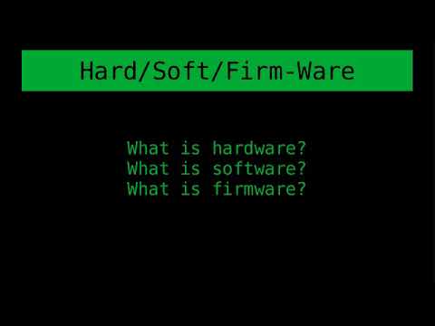 Hardware vs. Software vs. Firmware