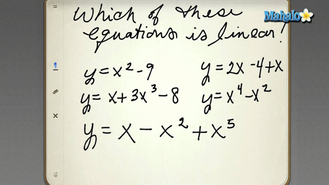 Linear Function Quiz - Linear Equations