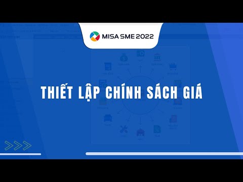 Thiết lập chính sách giá trên phần mềm MISA SME 2021