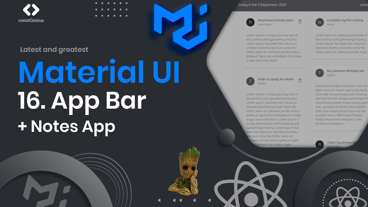 React Material UI Tutorial | 16. App Bar