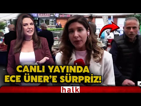 Halk TV canlı yayınında bir vatandaştan Ece Üner'e şaşırtan sürpriz!