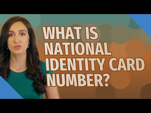 What is national identity card number?