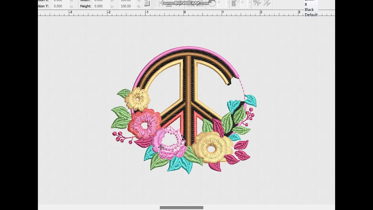 Peace Sign embroidery from Etsy shop TRESOLIVIOS