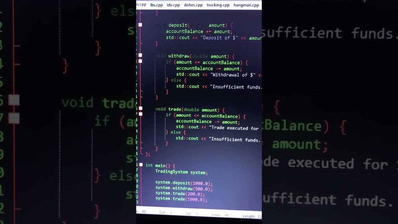 trading in c++# #coders #coderstokyo #codingninja #codelife #codemasters #codinglife #code #coding