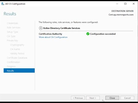 How to Configure AD Certificate Services